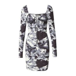 Nasty Gal Kleid Damen Gr&ouml;&szlig;e 36 grau / schwarz / wei&szlig; Sommerkleid