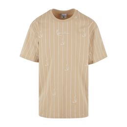 Karl Kani Herren T-Shirt "Karl Kani Herren", beige, Gr. S, gestreift, 100% Baumwolle, Shirts
