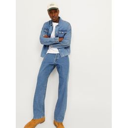 Jack & Jones JACK & JONES Herren Relax-fit-Jeans "JJIEDDIE mit hoher Taille und lockerer Passform"blau used, Gr. 31, leichte Abriebeffekte, Denim/Jeans,