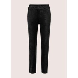 Madeleine Mode MADELEINE Damen Schlupfhose "Sweathose Elegante Hose mit Leo-Print", schwarz, Modern, Gr. 21, Obermaterial: 90% Polyester PES. 10% Elasthan EL., Hosen