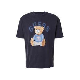 Guess T-Shirt 'BEAR' Herren Gr&ouml;&szlig;e S navy / hellblau / hellbraun / grau