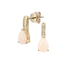 Diamant Leternel Ohrringe 'Ohrh&auml;nger aus 375 Gelbgold mit Diamant mit Opal' Damen Gr&ouml;&szlig;e One Size gold