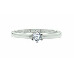 Adelia&acute;s ADELIA ́S Damen Solit&auml;rring "Solit&auml;rring 333 Wei&szlig;gold ( 8K ) mit Zirkonia", 56, Gold, silber, Gold, Fingerringe, Goldring Diamant