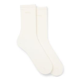 BOSS Damen Businesssocken "2P RS Uni Logo CC W", Gr. 39, wei&szlig;, Baumwolle, Socken, mit BOSS Schriftzug