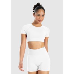 Smilodox Crop Shirt Soheli in Hellgrau | Gr.: XS