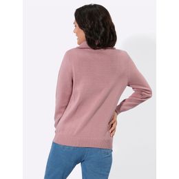 Casual Looks Damen Troyer "Troyer-Pullover", rosa, Gr. 54, unifarben, 100% Baumwolle, Pullover