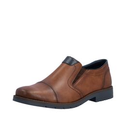 Rieker Herren Slipper, Gr. 42, braun, Glattleder, festlich, Schuhe, Schlupfschuh, Business-Slipper, Halbschuh, Anzugschuh