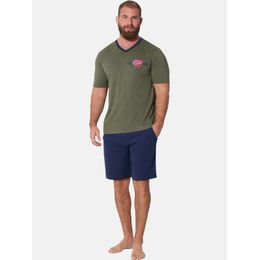 Jan Vanderstorm Herren Shorty "Kurzer Schlafanzug EDIN", Gr. XL, gr&uuml;n, Obermaterial: 100% Baumwolle CO., Homewear-Sets