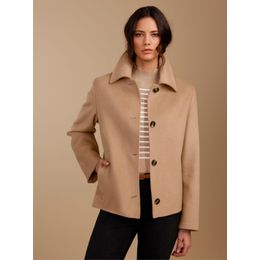 Manisa Damen Wolljacke, Braun, Gr. 40, Winterjacken, Material: Wolle