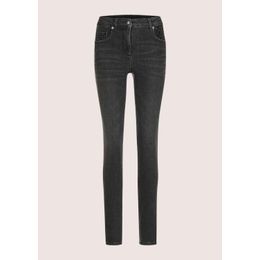 Madeleine Mode MADELEINE Damen Regular-fit-Jeans "Jeans Glanzvolle Slim Fit Five-Pocket-Jeans", schwarz, Modern, Gr. 20, Obermaterial: 93% Baumwolle CO. 5%