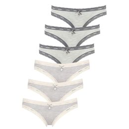 like it! LIKE IT Damen Minislip "6er Pack Minislip Kim", Gr. L, bunt, Obermaterial: 95% Modal CMD. 5% Elasthan EL., Unterhosen