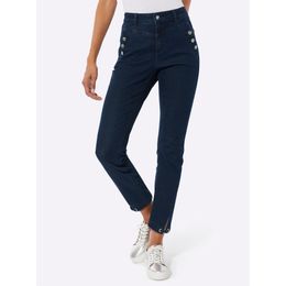 CR&Eacute;ATION L CREATION L Damen Bequeme Jeans, blau, Gr. 36, unifarben, 56% Baumwolle, 19% Polyester, 14% Lyocell, 10% Viskose, 1% Elasthan, Jeans