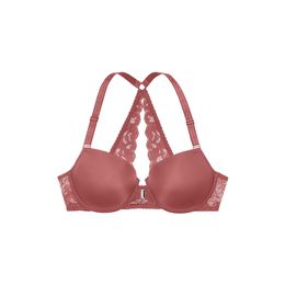 Lascana Damen Schalen-BH "Premium Dessous", Gr. 90, rosa, Spitze, Obermaterial: 85% Polyamid (TACTEL), 15% Elasthan (LYCRA), BHs, mit Spitzenr&uuml;cken