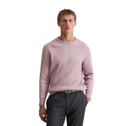 Marc O'Polo MARC O'POLO Herren Rundhalspullover "aus Bio-Baumwolle", rosa, Gr. S, unifarben, Obermaterial: 100% Baumwolle, Pullover