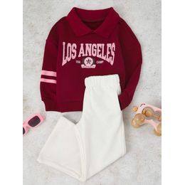 Trendyol Jogginganzug M&auml;dchen Gr&ouml;&szlig;e 128/134 creme / tanne / rosa / weinrot