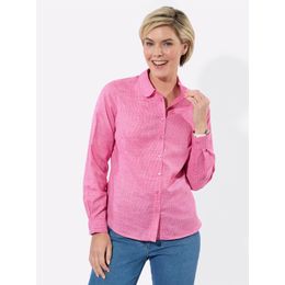Classic Basics Damen Hemdbluse, pink, Gr. 36, gemustert, kariert, 50% Baumwolle, 50% Polyester, Blusen