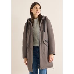 Cecil Damen Langmantel, braun, Gr. XL, unifarben, Stoff, Obermaterial: 100% Polyester. Futter: 100% Polyester. F&uuml;llung: 100% Polyester, M&auml;ntel, mit