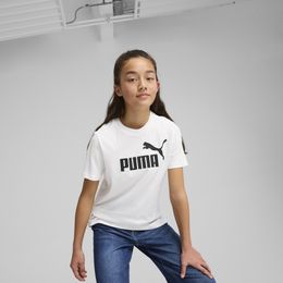 Puma M&auml;dchen T-Shirt "ESS No. 1 Logo T-Shirt M&auml;dchen"wei&szlig;, Gr. 128, Obermaterial: 100% Baumwolle. Kragen: 30% Polyester, 70% Baumwolle, Shirts