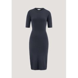 hessnatur Strick Kleid Regular aus Bio-Baumwolle und Wolle in marine | Gr.: S