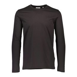 LINDBERGH Herren Langarmshirt "T-Shirt (Langarm) Relaxed Fit"schwarz, Gr. S, unifarben, Obermaterial: 100% Baumwolle, Shirts