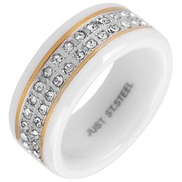Adelia&acute;s ADELIA ́S Damen Fingerring "Damen Ring aus Edelstahl", 62, Edelstahl, rosa, Edelstahl, Fingerringe