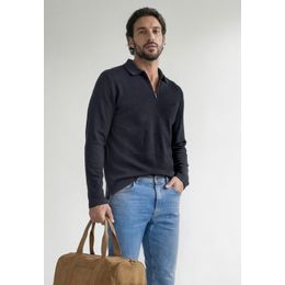 Street One MEN Herren Poloshirt, schwarz, Gr. XXXL, unifarben, Web, 95% Baumwolle, 5% Elasthan, Shirts, aus Baumwolle mit Stretchante
