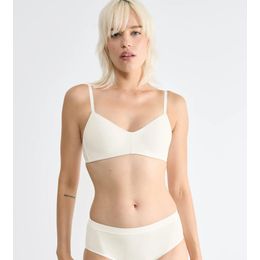 Sloggi Damen B&uuml;gelloser BH "GO Casual", Gr. L, wei&szlig;, Single Jersey, Obermaterial: 52% Baumwolle, 36% Polyester, 12% Elasthan, unifarben, BHs, weiche
