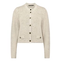 Betty Barclay Strick-Cardigan mit aufgesetzten Taschen in Grau Beige | Gr.: 46