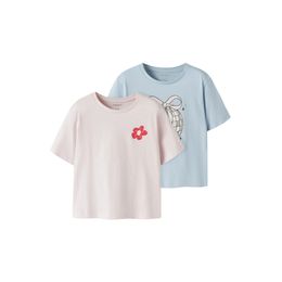 name it Shirt 'NMFKATRINA' girl size 92 Light blue / Pastel pink / Red / White