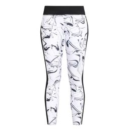active by Lascana LASCANA ACTIVE Leggings in wei&szlig;-schwarz-gemustert-neongelb | Gr.: 32/34