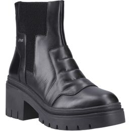 Pod Lillian Leder Damen Schwarz Stiefel