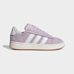 Damen Sneaker "GRAND COURT ALPHA", adidas Sportswear, Gr. 41ice lavender, ftwr wei&szlig;, gold metallic, Leder, Textil, Schuhe, inspiriert vom Design des