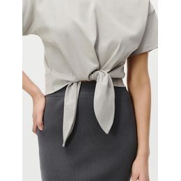 LEGER Damen T-Shirt "Tessy, LeGer by Lena Gercke"hellgrau, Gr. 38, Jersey, Obermaterial: 100% Baumwolle, Shirts, mit Knoten-Detail, cropped