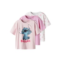 Two Soon T-Shirt 'Stitch' M&auml;dchen Gr&ouml;&szlig;e 110/116 royalblau / pink / hellpink / wei&szlig;