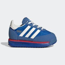 M&auml;dchen Sneaker "SL 72 RS ELASTIC LACES KIDS", adidas originals, Gr. 24blau, core wei&szlig;, better scarlet, Synthetik, Textil, Schuhe, f&uuml;r Kinder