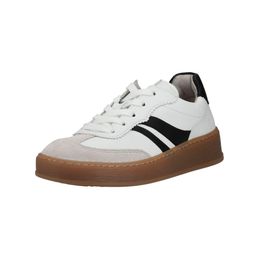 Gabor COMFORT Damen Sneaker "Gabor Comfort Sneaker Leder", Gr. 41, schwarz-wei&szlig;, Leder, Schuhe