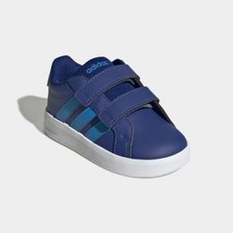Kinder Sneaker "GRAND COURT 3.0 KIDS", adidas Sportswear, Gr. 27, blau, Synthetik, Textil, Schuhe, f&uuml;r Kinder