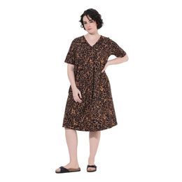 Ulla Popken Jerseykleid in cognac braun | Gr.: 46-48