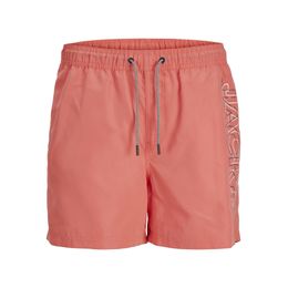 Jack & Jones JACK & JONES Board Shorts 'JPSTFiji' male size XXL Coral / Black / White