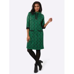 WITT WEIDEN Jersey-Kleid in grasgr&uuml;n-schwarz-gemustert | Gr.: 38