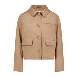 Cartoon Casual-Jacke mit Eingrifftaschen in Braun | Gr.: 38