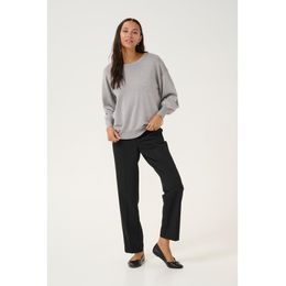 Kaffe Strickpullover KAregina Loose fit in Grey silver metallic | Gr.: XS