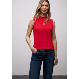 Street One Damen Tr&auml;gertop, rot, Gr. 44, unifarben, Web, 50% Baumwolle, 50% Modal, Tops, mit Turtleneck