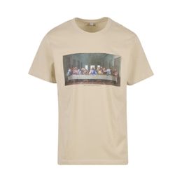 MisterTee Herren Kurzarmshirt "MisterTee Herren Can't Hang With Us Tee", beige, Gr. L, bedruckt, 100% Baumwolle, Shirts