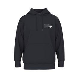 New Balance Herren Kapuzensweatshirt "REIMAGINED FLEECE HOODIE", schwarz, Gr. M, Obermaterial: 60% Baumwolle, 40% Polyester, Sweatshirts, aus