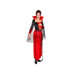 TecTake Dracula/Blutsauger, in rot, Gr. XL, Langes Kleid, Gro&szlig;er Stehkragen | Gr.: XL