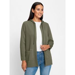 Heine Sweatjacke Damen Gr&ouml;&szlig;e XS khaki