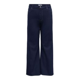 Only Carmakoma Jeans mit weitem Bein in Dark Blue Denim | Gr.: W44/L32