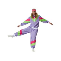 TecTake Retro-Trainingsanzug/80er-/90er-Jahre-Jogginganzug, in lila, Gr. S | Gr.: S