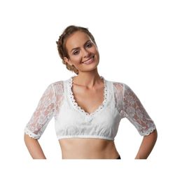 TecTake Dirndlbluse mit halblangen &Auml;rmeln und Gummizug am unteren Saum | Gr.: S